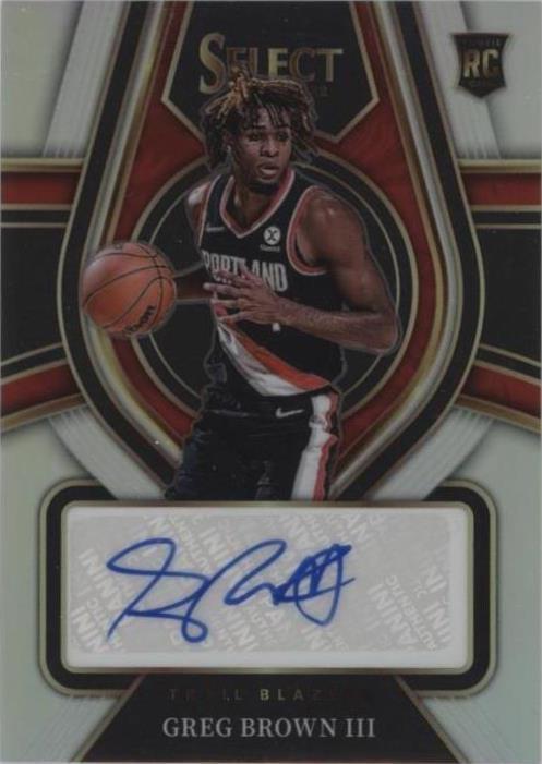 2021-22 Panini Select - Rookie Signatures Greg Brown III #RS-GB3 Silver ...