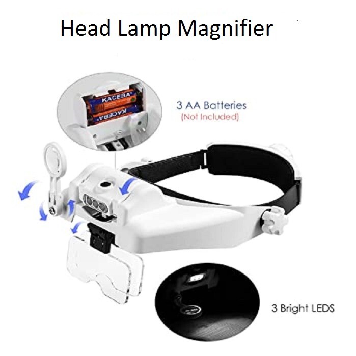 Magnifier Head Strap With Lights for Jewelry Electronic Board Watch ...