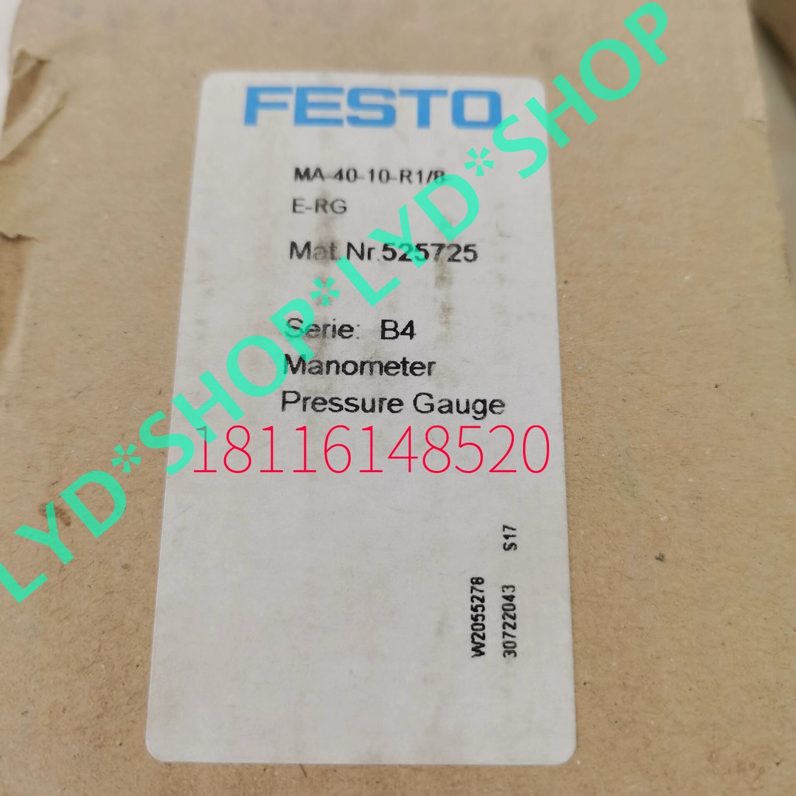 1pc ，pressure gauge MA-40-10-R1/8-E-RG 525725 | eBay