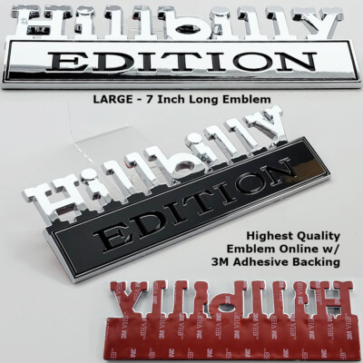 1pc HILLBILLY EDITION EMBLEM Chrome Emblem Badge Decal Car Truck SUV ...
