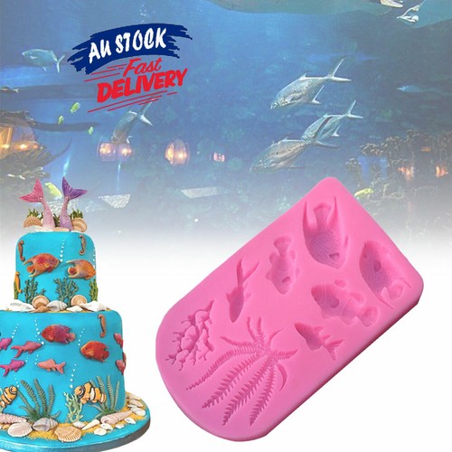 Sea Fish Mold Tool Fondant Decorating Icing Mould Silicone Cake ...