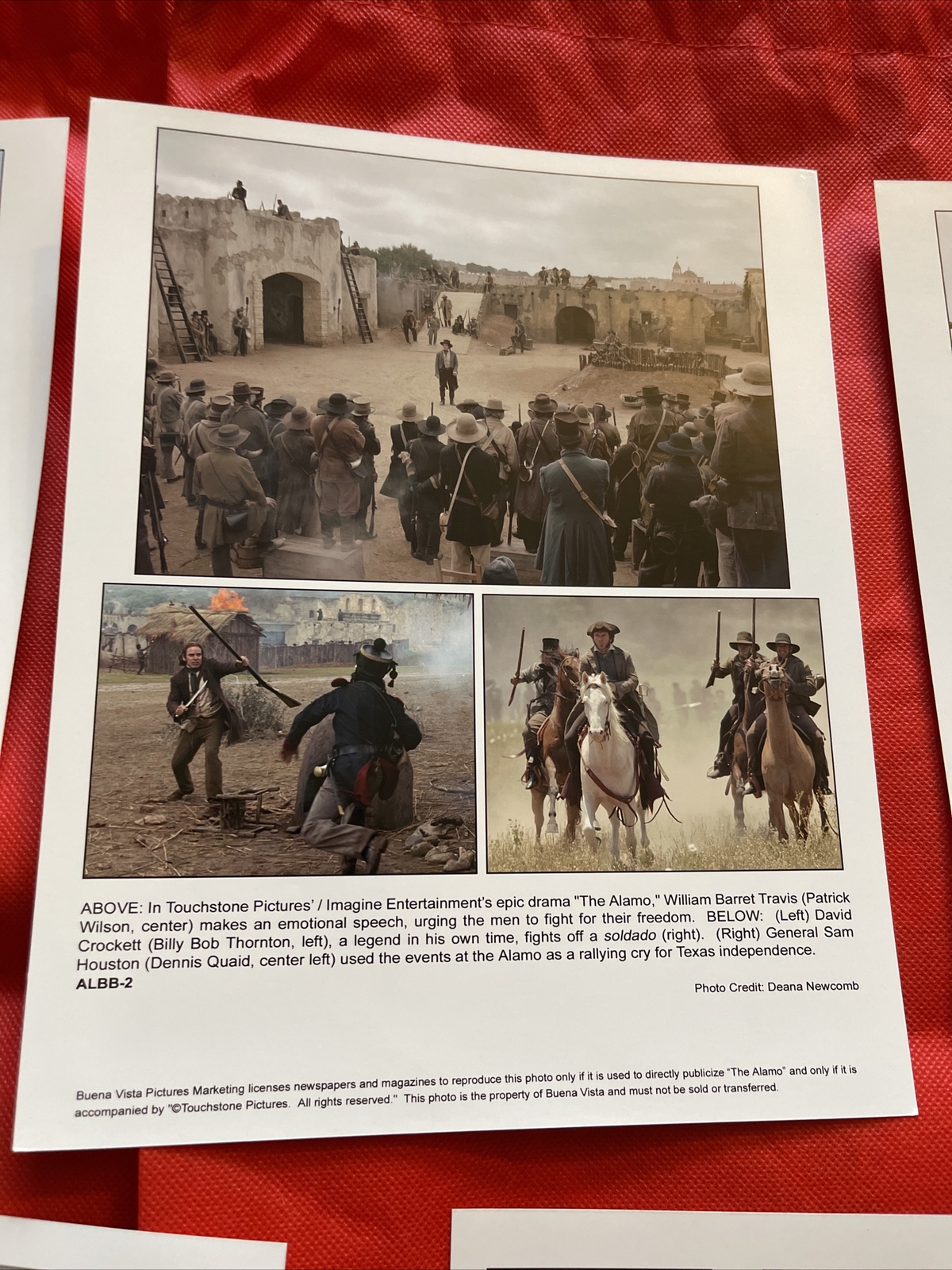 The Alamo Movie Press Kit Photos Lot 8x10 Billy Bob Thornton Dennis ...