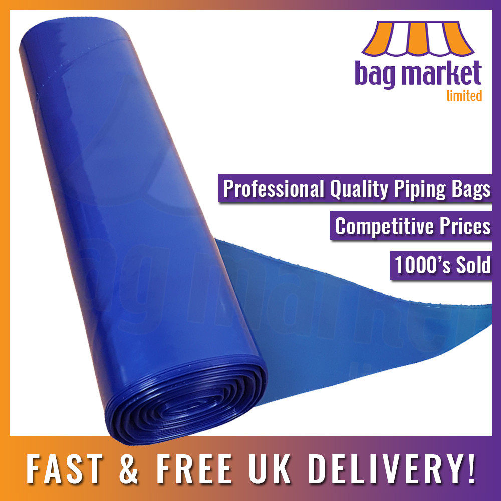 Blue Disposable Piping Bags - 21" Large - Heavy Duty - Mash, Savoy ...