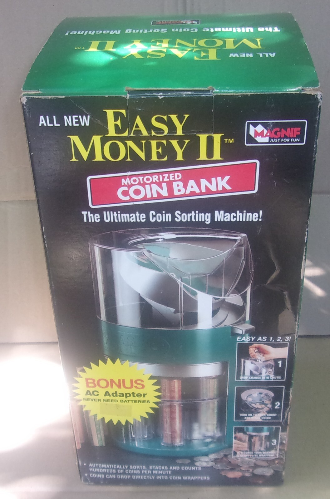 EASY MONEY 2 MOTORIZED COIN BANK OPENED BOX IN VERY GOOD CONDITION | eBay