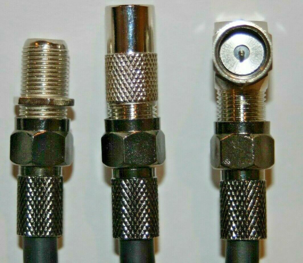 Satellite TV Coax Cable Aerial Lead Virgin Media Lead screw type for V6 ...