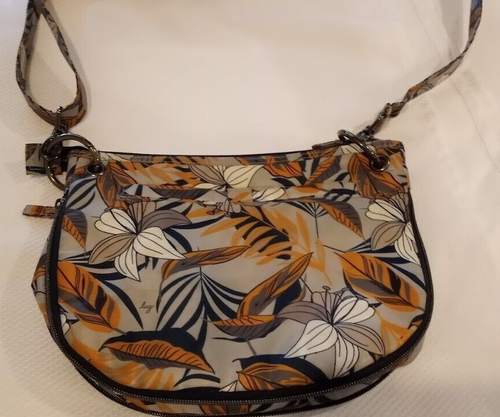Lug Brushed Flower Crossbody Shoulder Bag - SWIVEL RFID protection | eBay