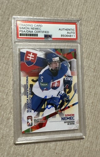 Simon Nemec Signed 2021 IIHF RC Card Canadiens Autograph PSA DNA | eBay