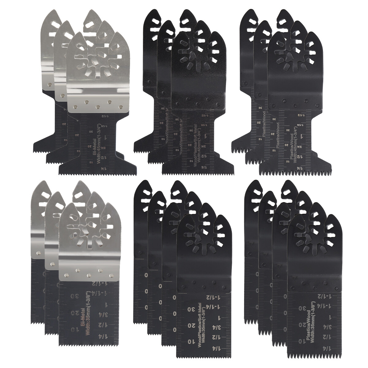 20Pcs Oscillating Multi Tool saw blades Wood Metal Cut Cutter For ...