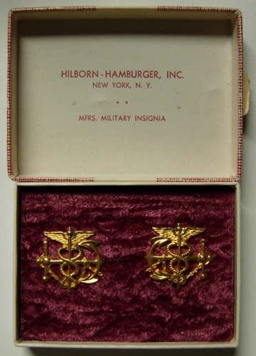 WW2 USPHS Officer Collar Pair - US Public Health Service - H-H Boxed ...