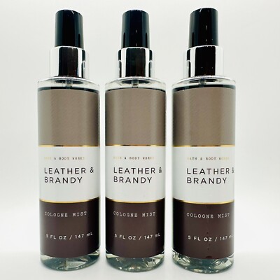 NEW! 3-PACK BATH & BODY WORKS LEATHER & BRANDY COLOGNE MIST FRAGRANCE ...