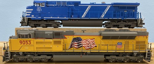 Lot of 2 HO locomotives, Scale Trains UP SD70ACe and Kato CEFX AC4400 ...