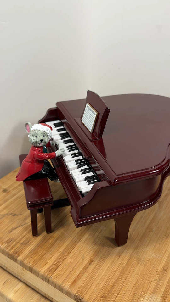 Mr Christmas Magical Musical Maestro Mouse Baby Grand Piano GOLD LABEL ...