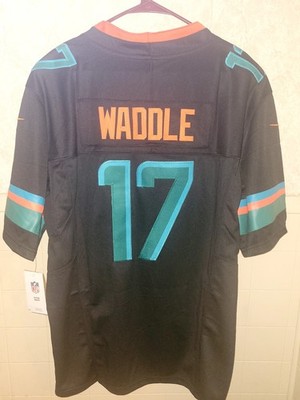 Jaylen Waddle Miami Dolphins 2025 Black Waters Rivalries Jersey Mens ...