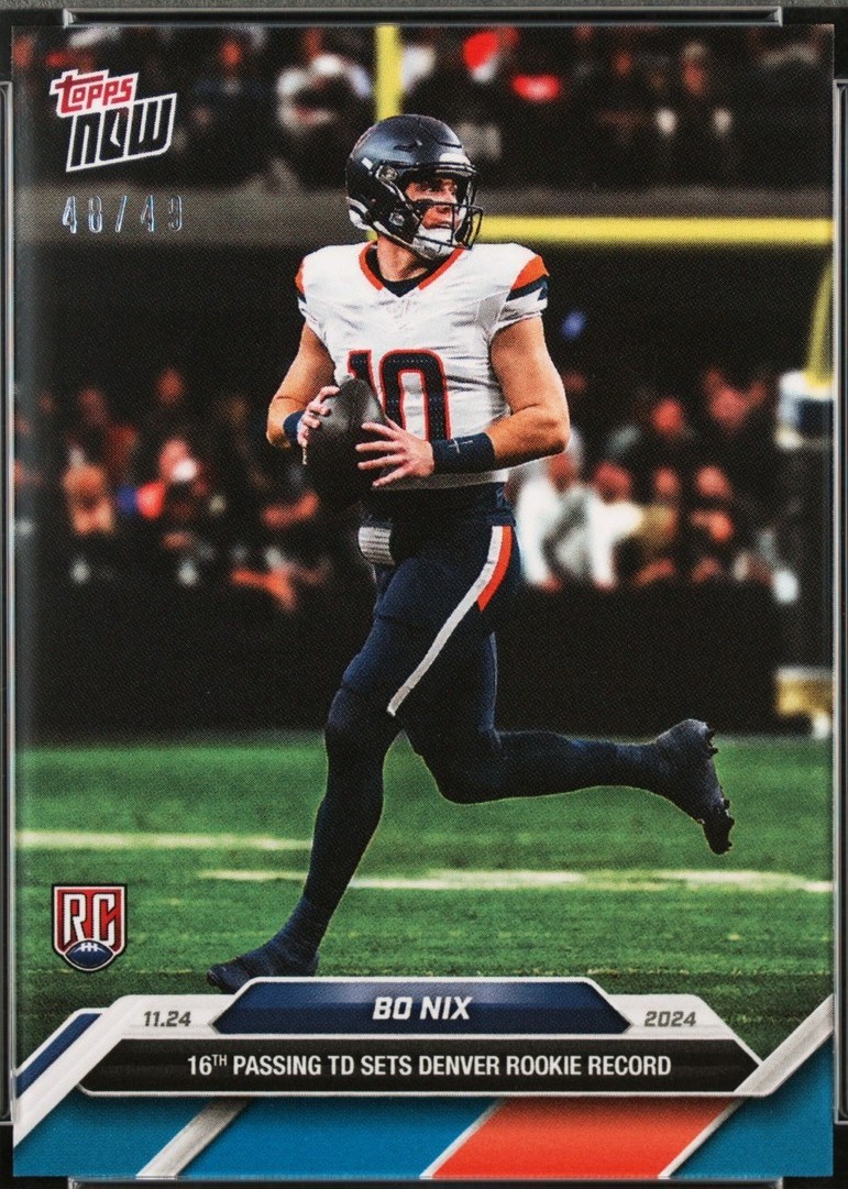 2024 Topps Now - Bo Nix #13 Blue for sale online | eBay