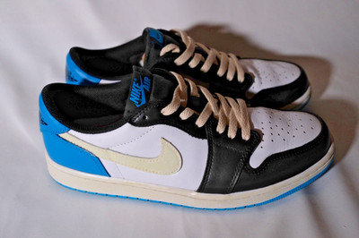 Size 9 - Air Jordan 1 Retro OG Low UNC CUSTOM Travis Scott Fragment | eBay