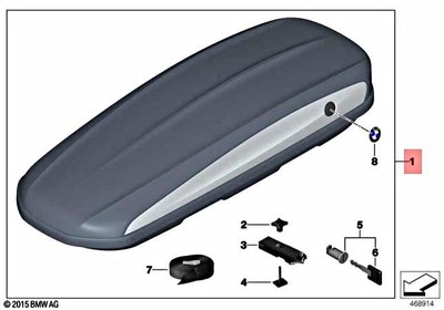 Genuine BMW Alpina Hybrid M M3 M5 X1 X3 X4 X5 X6 Roof Box 420 Black ...