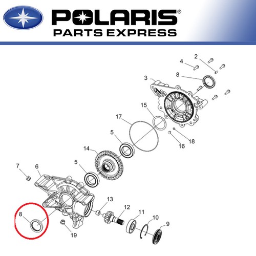 POLARIS REAR GEARCASE SEAL SPORTSMAN MAGNUM HAWKEYE TITAN 3233878 NEW ...