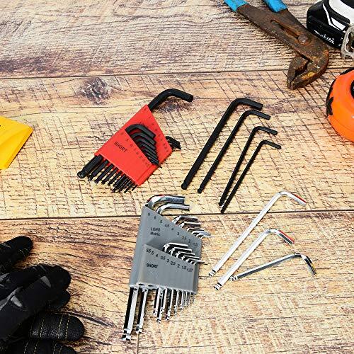 Set Of 36 Of Allen Wrenches Metric mm & Sae inch Hex Keys L Shaped Ball ...