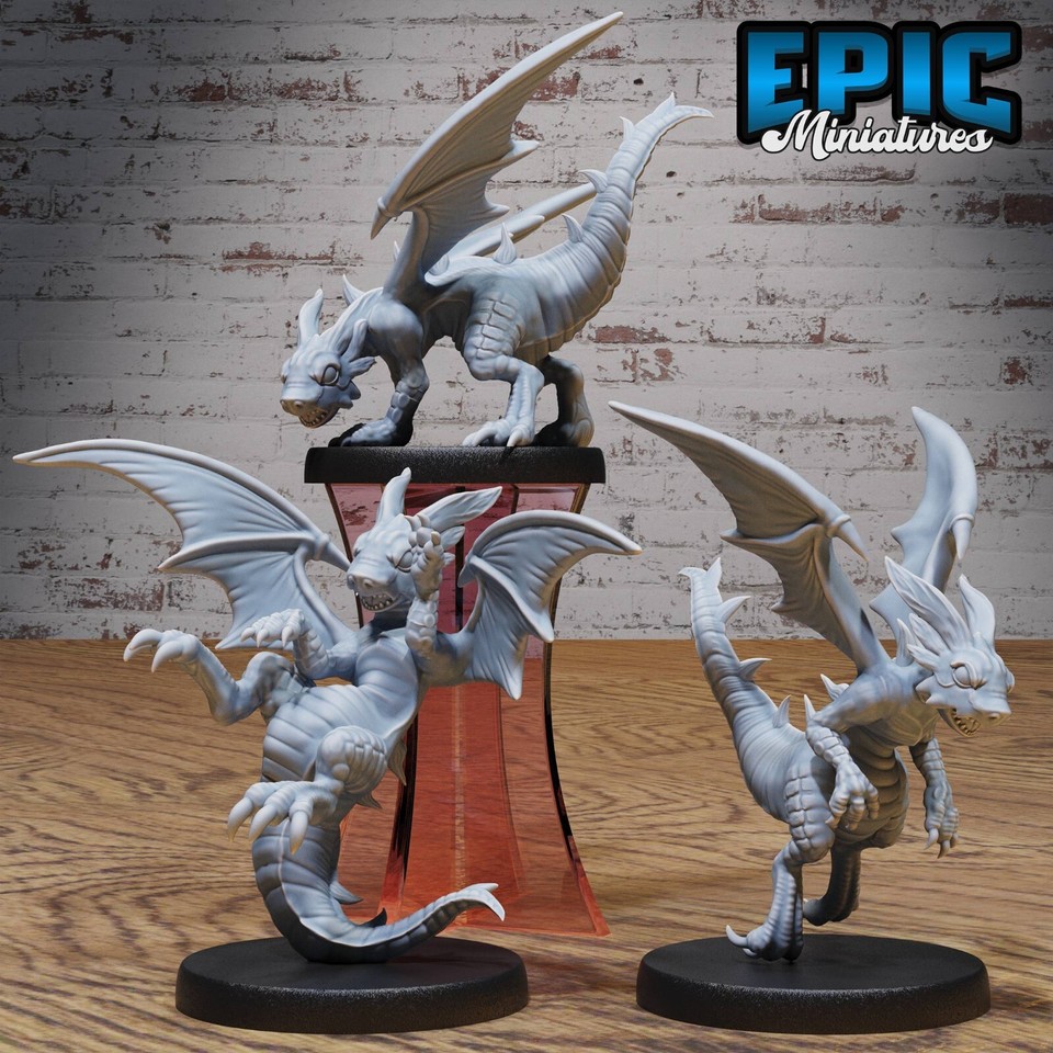 Light Dragon Wyrmling DnD Dungeons and Dragons Miniature Epic ...