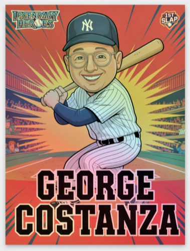 George Costanza 2025 Legendary Heroes Baseball Sticker YANKEES Seinfeld ...