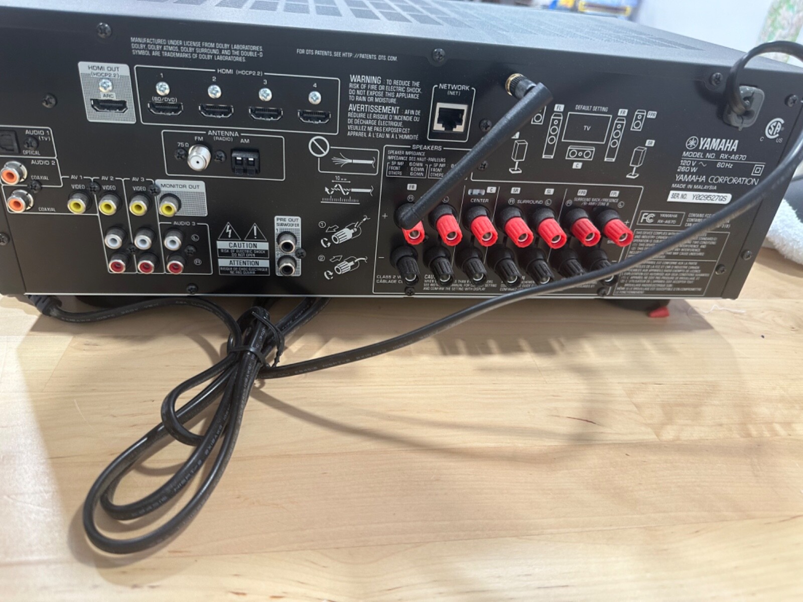 Yamaha Aventage natural sound AV receiver RX-A670 | eBay