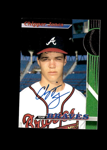 Chipper Jones 1993 Stadium Club authentic autographed card | eBay