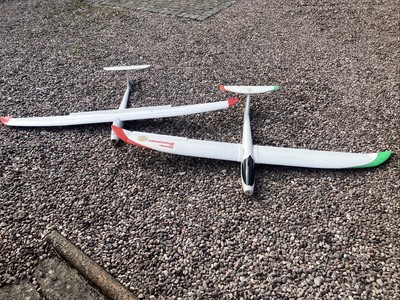 2 Vintage RC Electric Gliders / Sailplanes Simprop Electric and Electro ...