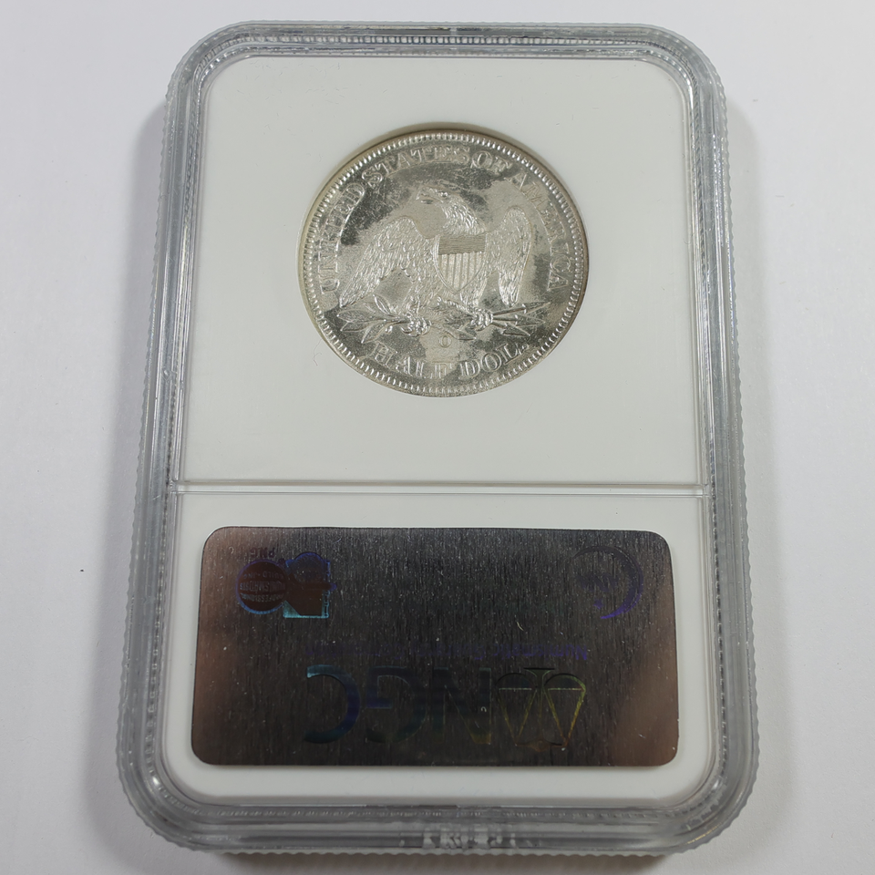 1861 O NGC UNC Shipwreck SS Republic Silver Seated Liberty Half Dollar ...