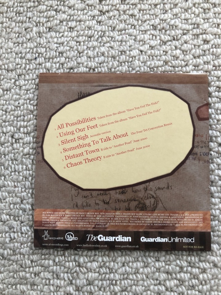 Badly Drawn Boy Have You Fed The Fish Cd From The Guardian Rare Tracks ...