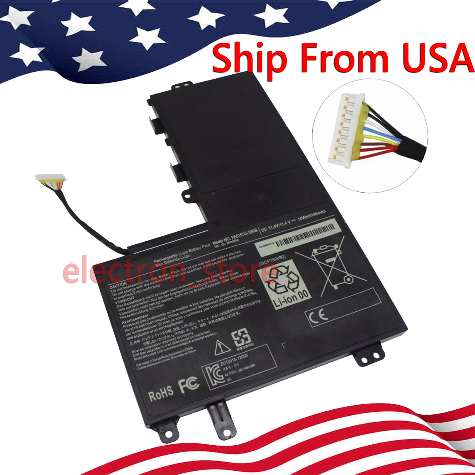 50Wh Battery For ToshibaSatelite U940 E45T E55T-A5320 PA5157U-1BRS ...