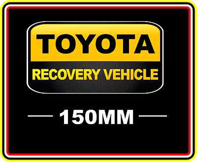 TOYOTA RECOVERY VEHICLE STICKER DECAL 4WD OFF ROAD TRUCK FUNNY BUMPER ...