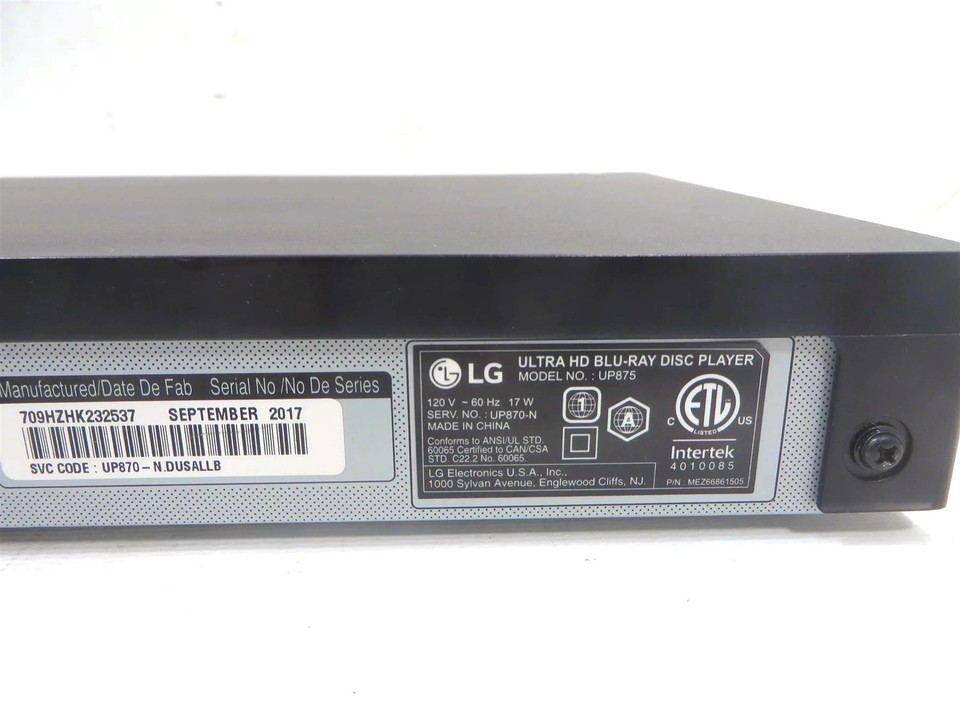 LG UP875 Ultra HD 4K 3D Blu-ray / DVD Player | eBay