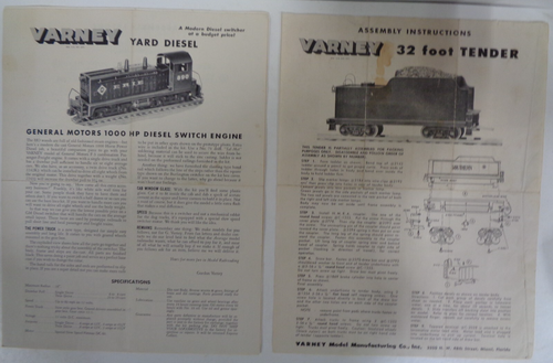 Varney Assembly & Instruction Sheets Featuring HP Diesel Switch & 32 ft ...