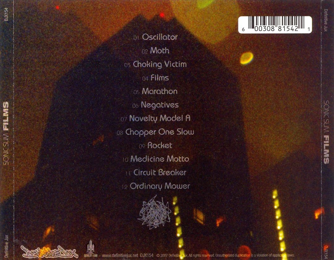 SONIC SUM - FILMS * NEW CD 600308815421 | eBay