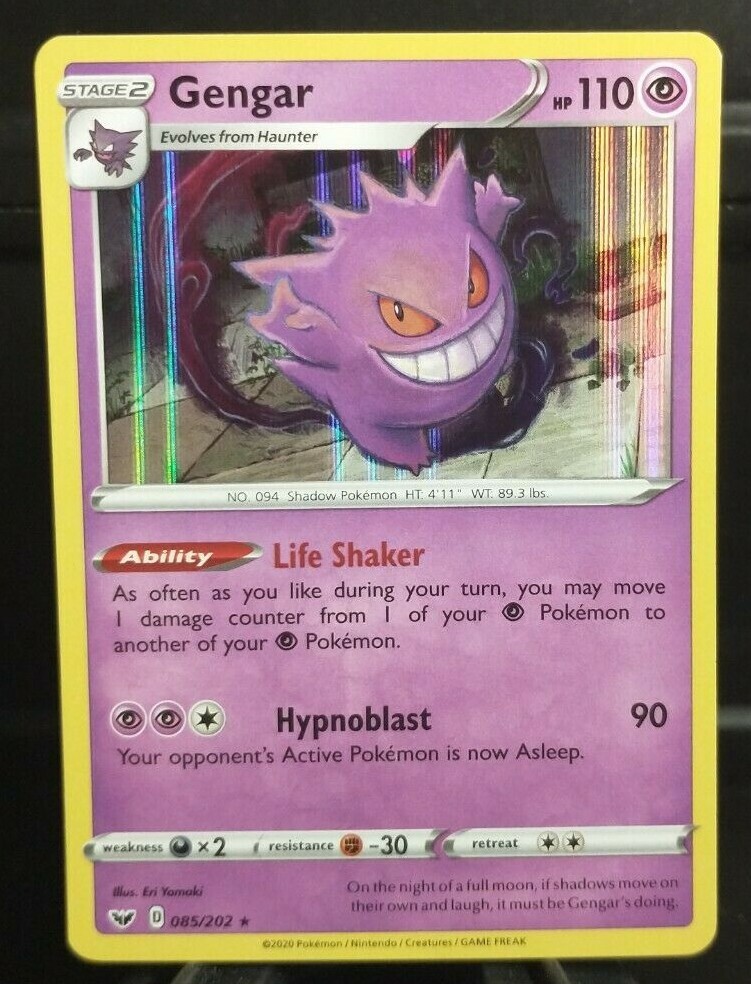 Gengar 085/202 NM Holo Sword and Shield Base Set Rare & Near Mint ...