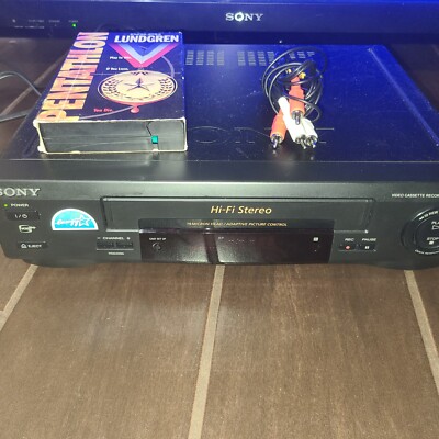 Vtg Sony SLV-679HF VCR VHS HiFi Stereo Player Recorder TESTED Remote ...