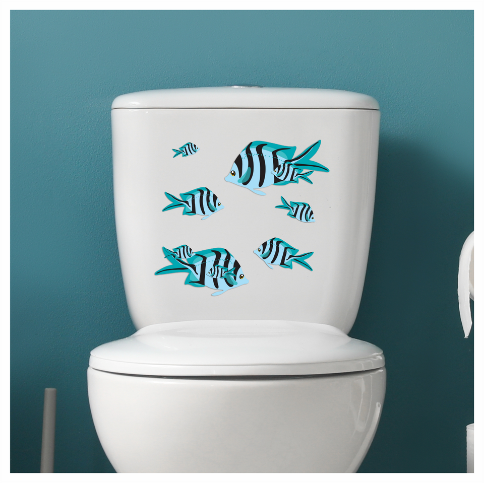 Tropical Fish Vinyl Art Decal Sticker [Multiuse] Tile Laptop Wall ...