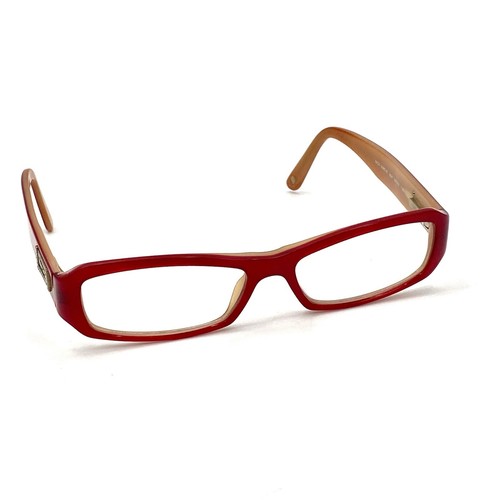 Vintage Authentic Versace Designer Red Eyeglasses Frame Made In Italy ...