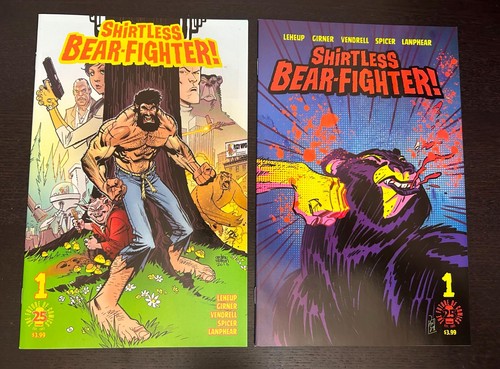 SHIRTLESS BEAR FIGHTER #1 (Image Comics 2017) -- 1st Print + VARIANT ...