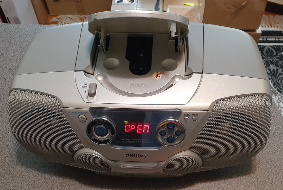 Vintage Philips Boombox AZ1301 CD Sound Machine CD Rewritable ...