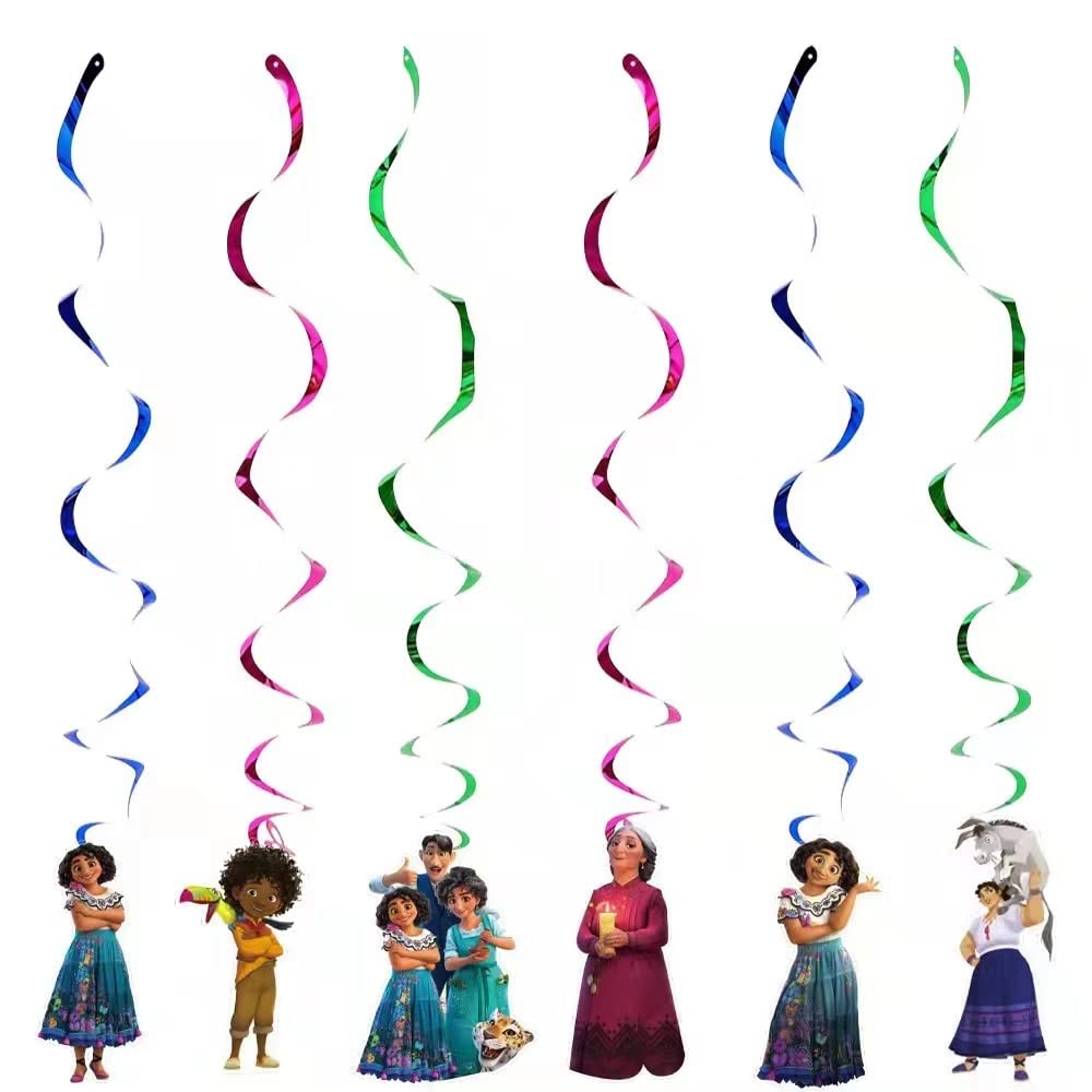 Encanto Isabel Themed Happy Birthday Party Hanging Swirl Banner ...