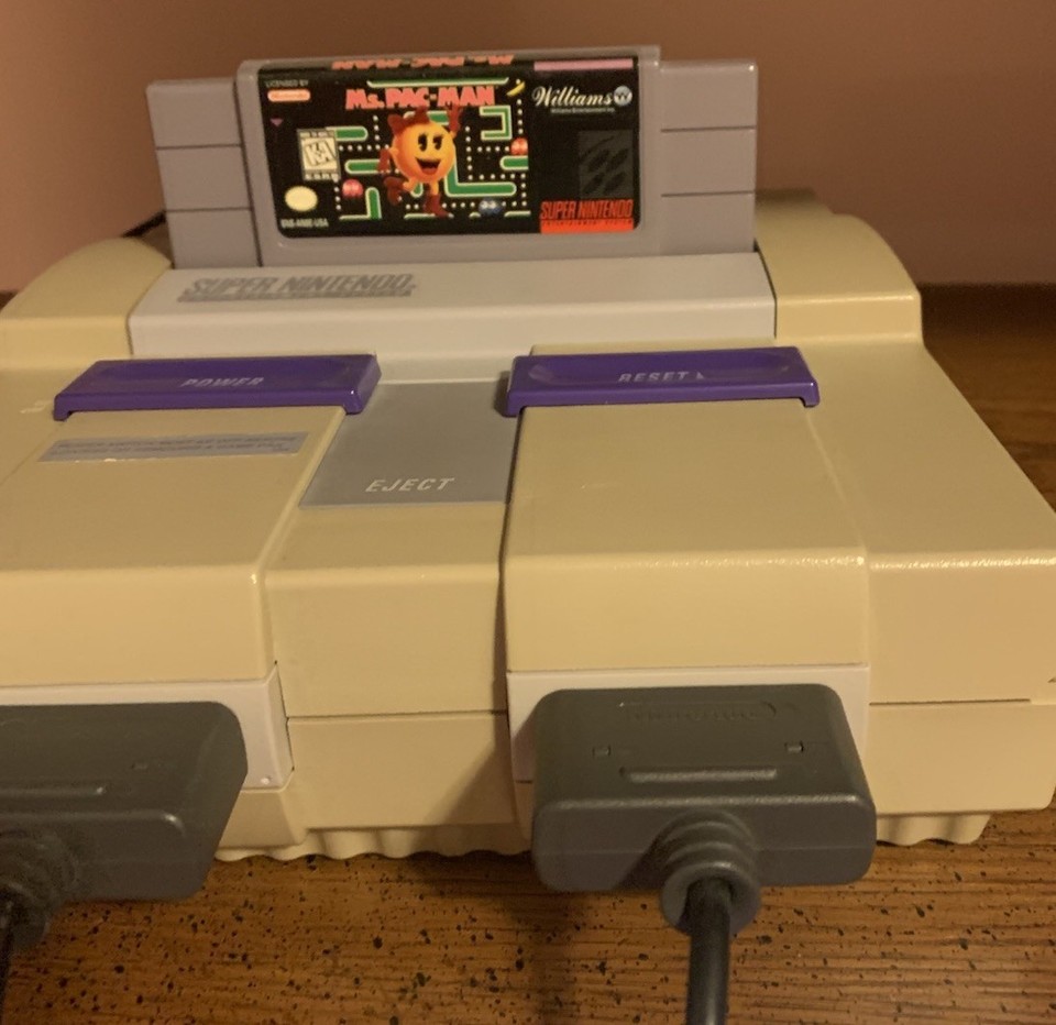 Super NES Set Super Nintendo SNES Console & 3 Games +Original Box ...