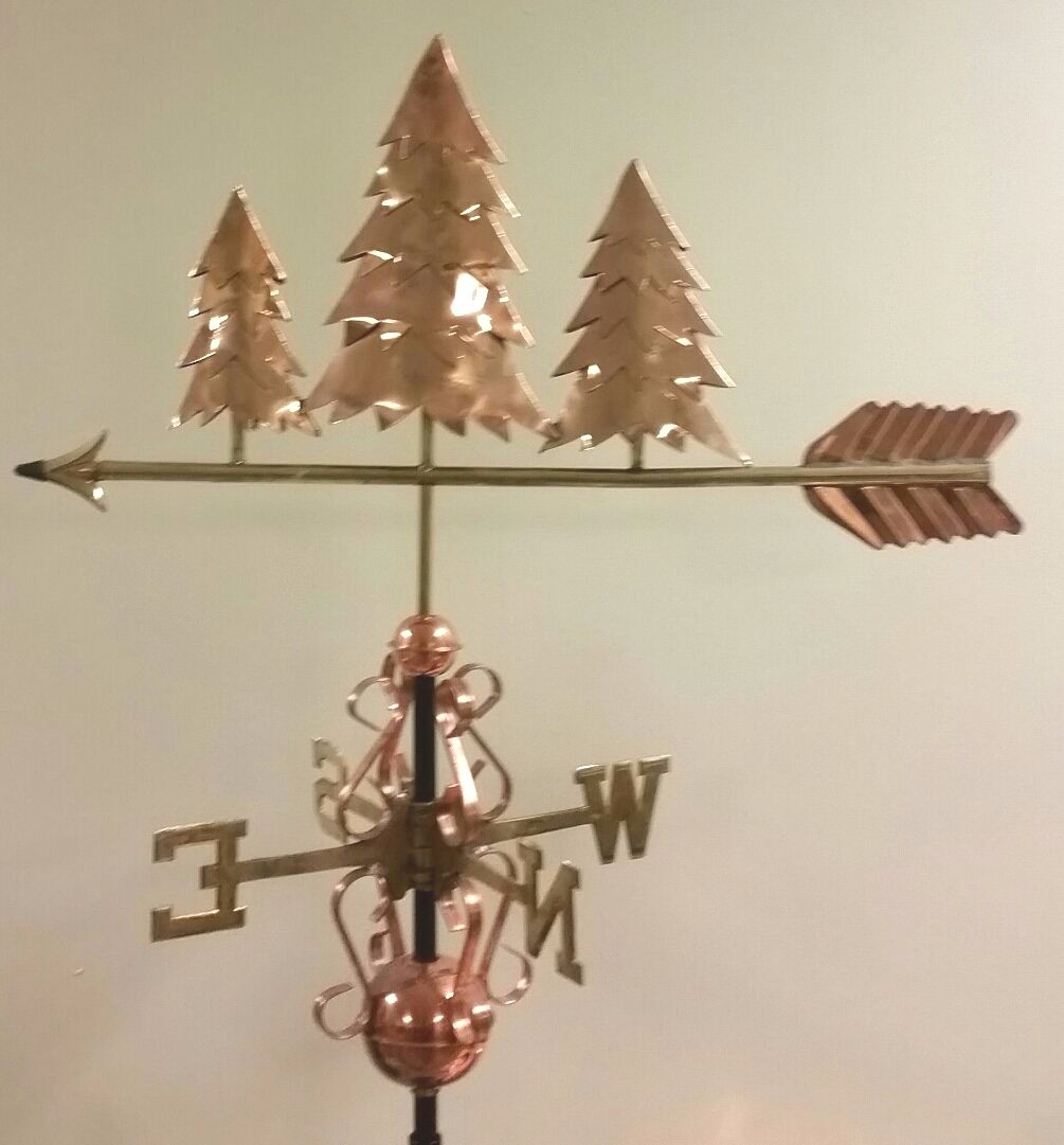 Beautiful unique PINE TREE COPPER WEATHERVANE.sold as shown,SHIPS FAST ...