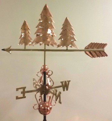 Beautiful unique PINE TREE COPPER WEATHERVANE.sold as shown,SHIPS FAST ...