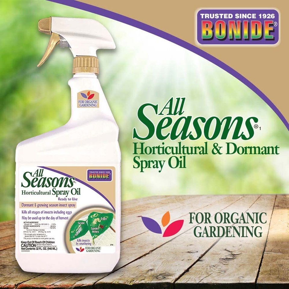 All Season Horticultural & Dormant Spray Oil, 32 oz Ready-to-Use Spray ...