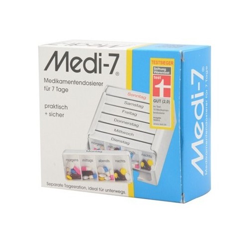 Medi-7 Medikamentendosierer für 7 Tage 1 Woche Pillendose Tablettenbox ...