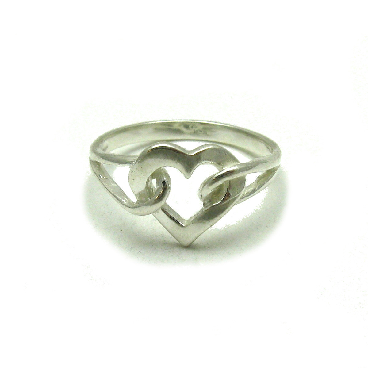Genuine Sterling Silver Ring Heart Hallmarked Solid Hallmarked 925 ...
