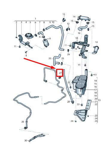 PORSCHE MACAN 95B Breather Line Bracket 8J0201449E 8J0.201.449.E NEW ...