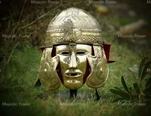 Medieval Ancient Roman Helmet With Face Mask Roman Gallic Centurion ...