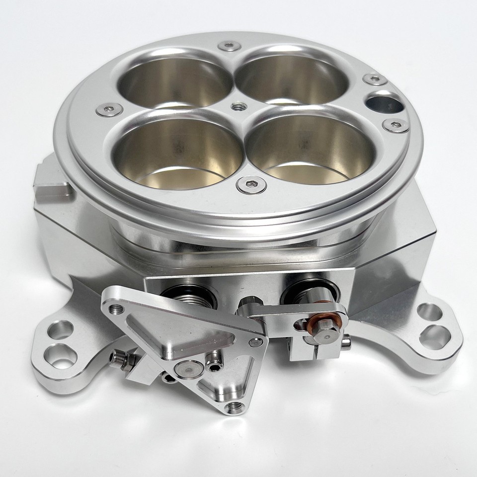 Silver Billet Aluminum Throttle Body Replace for 1200 CFM 4 Barrel 4150 ...
